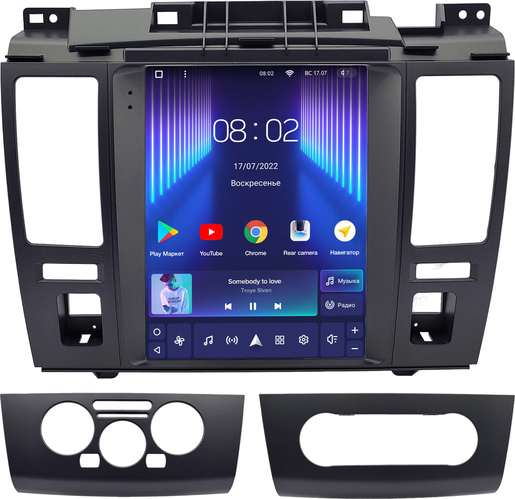 Штатная магнитола Nissan Tiida 2004-2013 (черная) Teyes TPRO 2 DS (Tesla) 9.7" 3/32 RM-1312-23 Android 10 (4G-SIM, DSP, QLed)