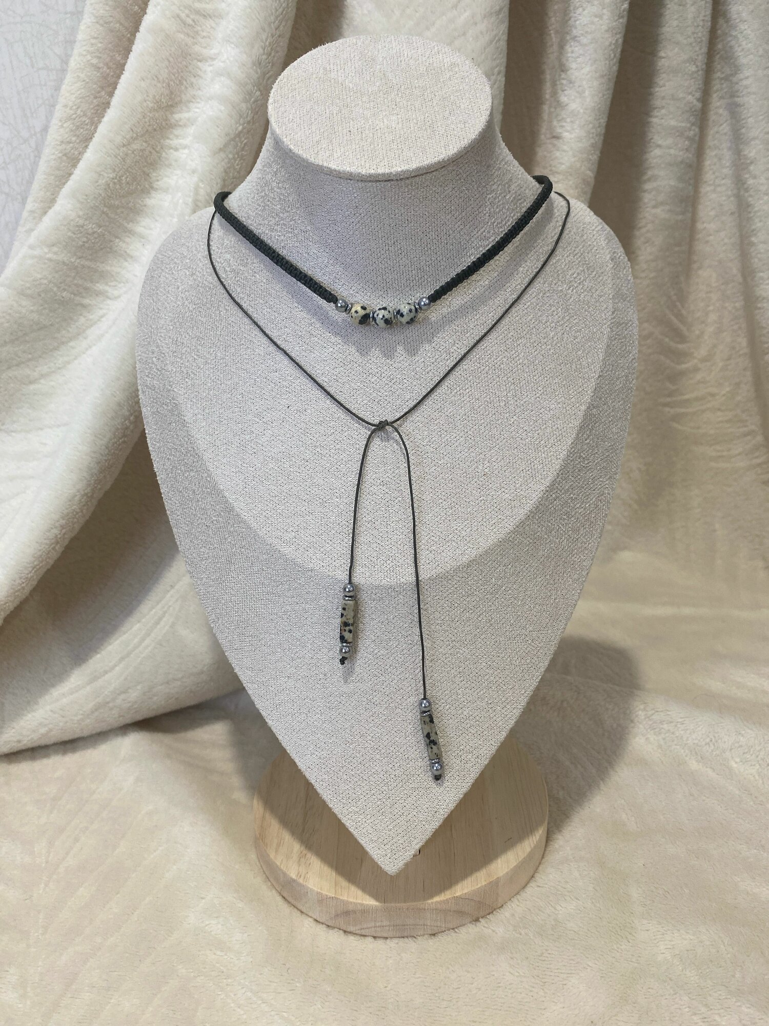 Чокер, металл, гематит, яшма