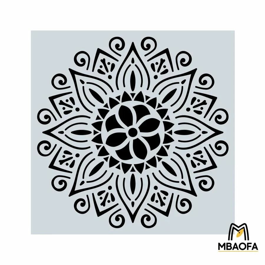Трафарет для рисования Мандала