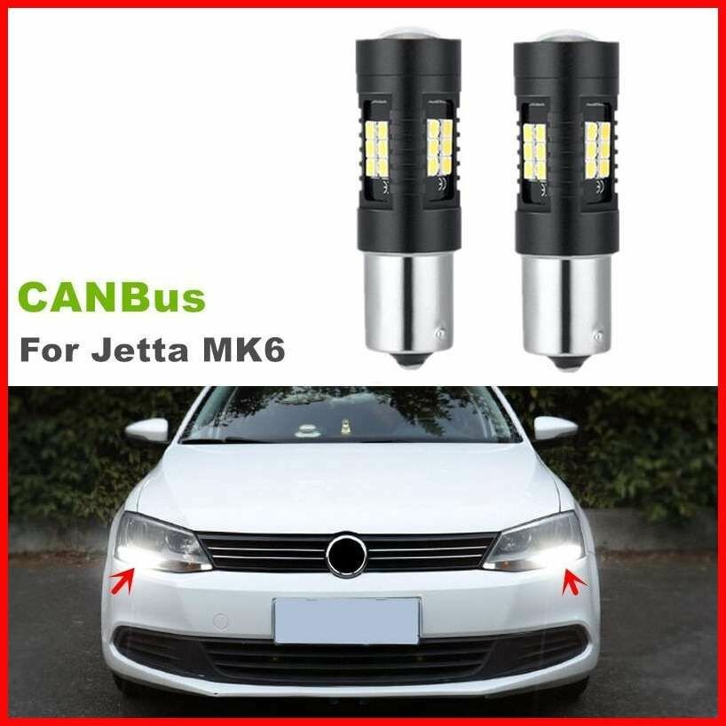 Для Volkswagen Jetta VI MK6 2010-2018 2 шт./лот CANBus без ошибок белые светодиодные ДХО дневные огни