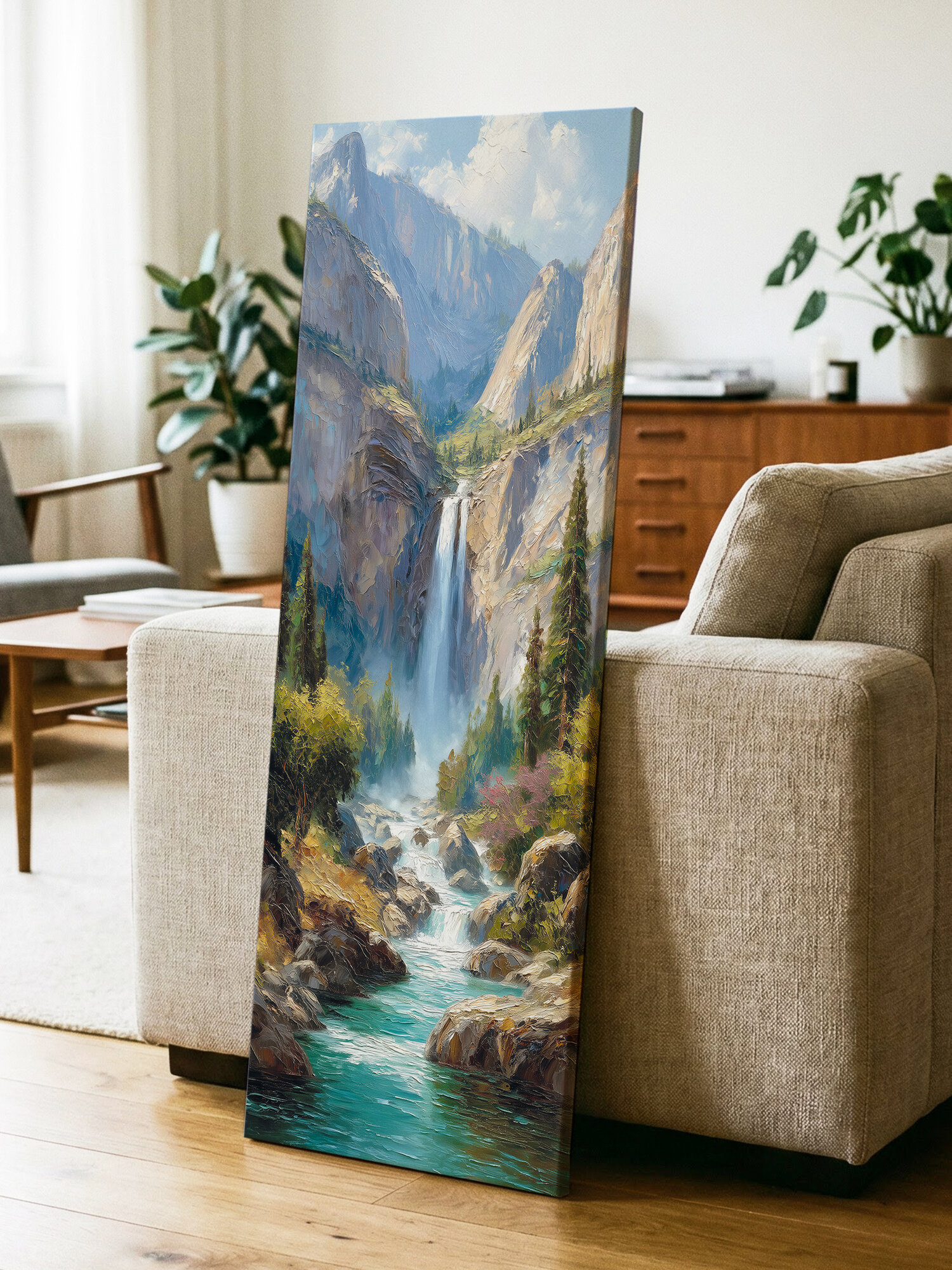 Картина Postermarket "Горный пейзаж" на холсте с подрамником 45 х 115 см