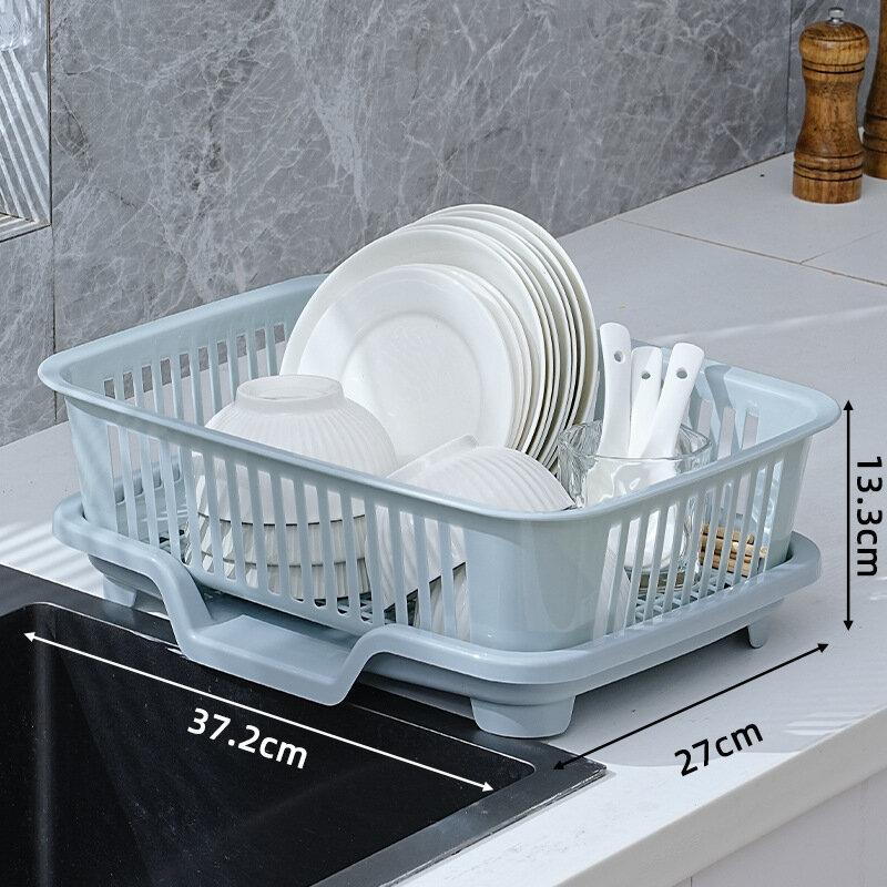 Подставка для посуды на кухонной столешнице, подставка для тарелок, полка для хранения, бытовой дренажный поддон для мисок и палочек для еды, подставка для мисок, корзина для сушки столовых приборов.