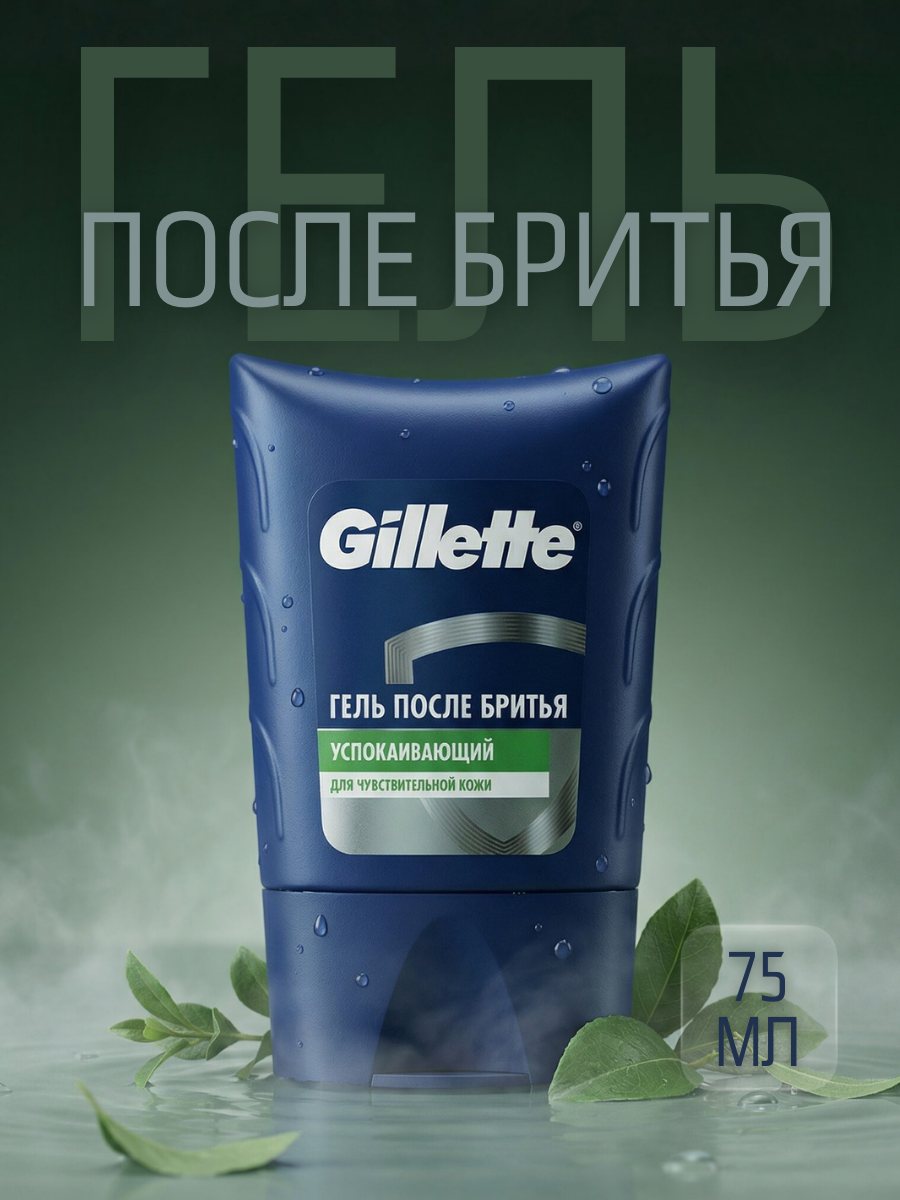 Gillette - Гель после бритья для чувствительной кожи успокаивающий 75 мл