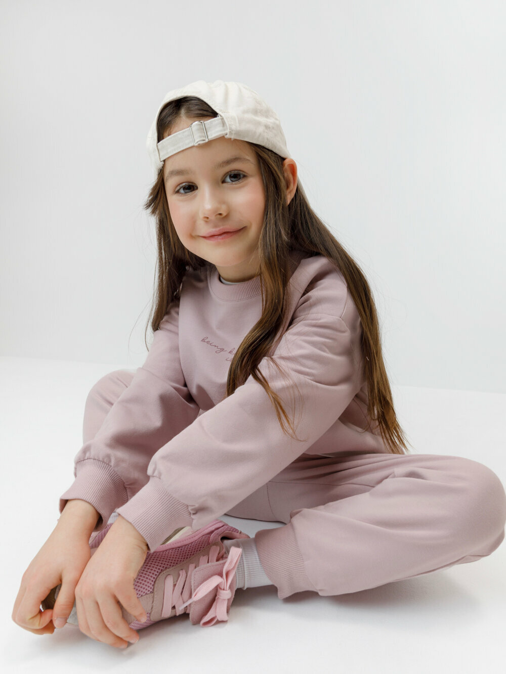 Брюки спортивные базовые джоггеры на резинке для девочки