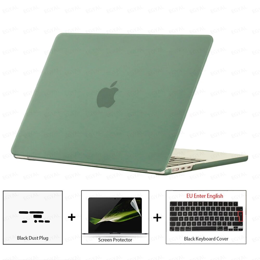 Чехол для MacBook Pro 14 M4 EGYAL Зеленый, Pro 16 2021-2024, Dark Green3 EU