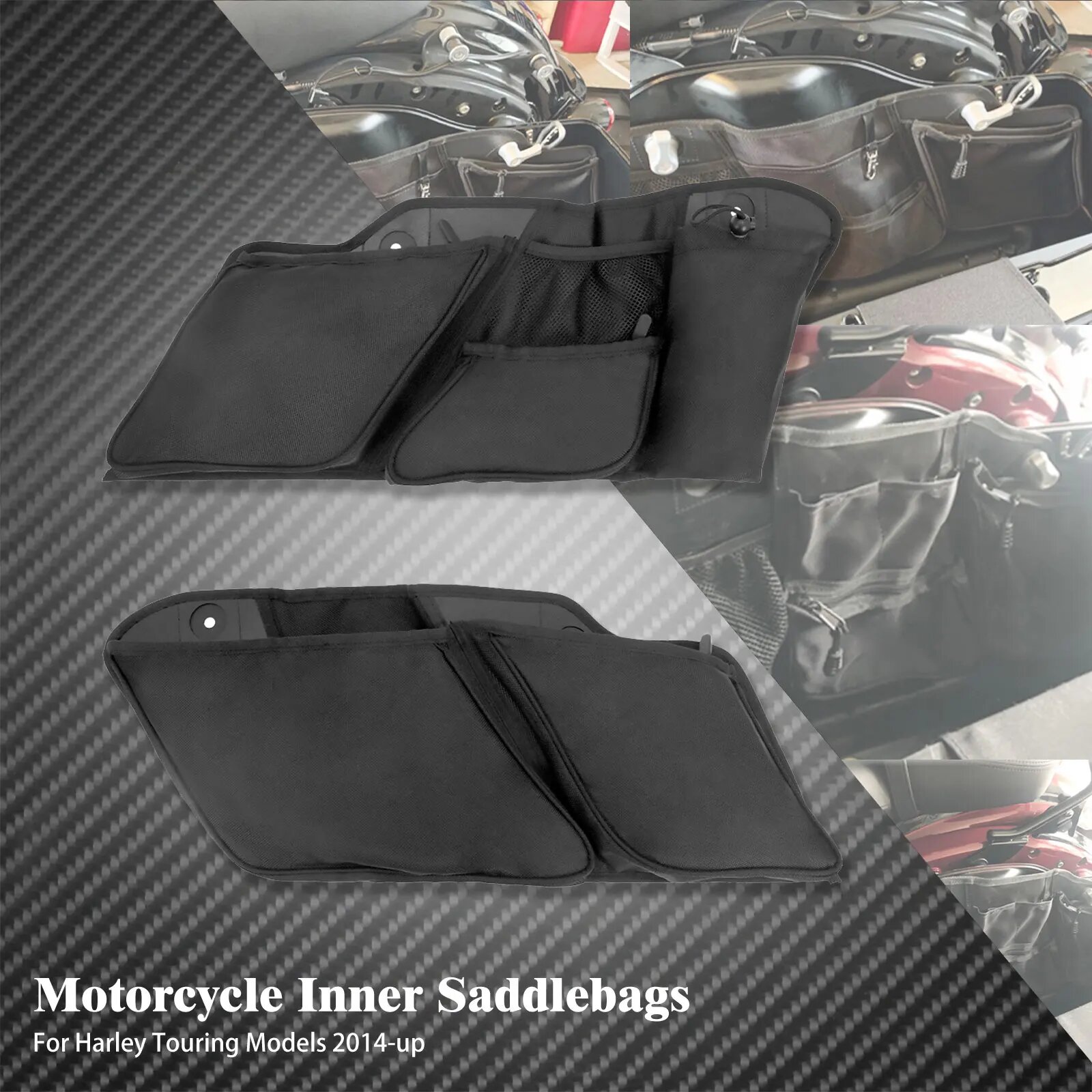 Мотоциклетные внутренние сумки для инструментов, вкладыши, органайзер для хранения, седельная сумка для Harley Touring Road King FLHR Street Electra Glide FLHX 14-UP