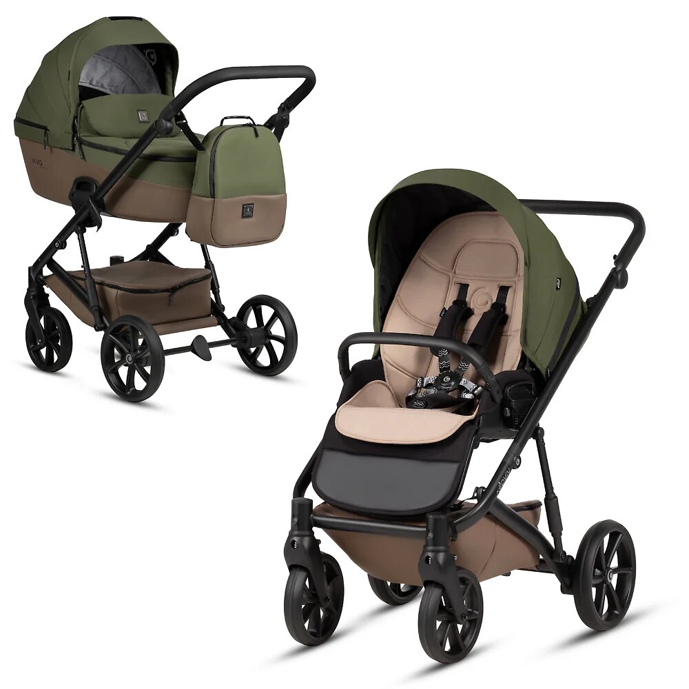 Детская коляска 2в1 Tutis Viva 6+, цвет Pine (Зелёно-коричневый), артикул производителя 1612050