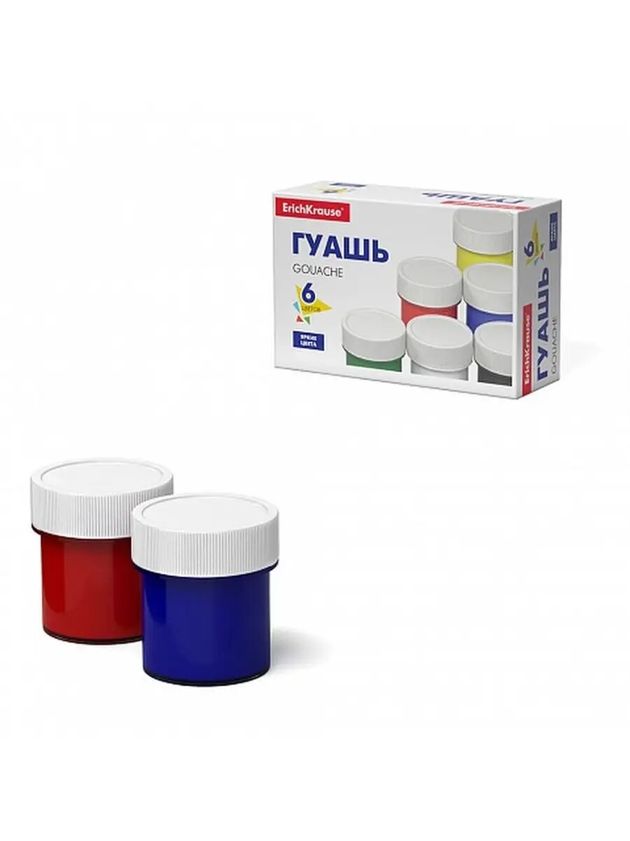 Гуашь Basic 6 цветов