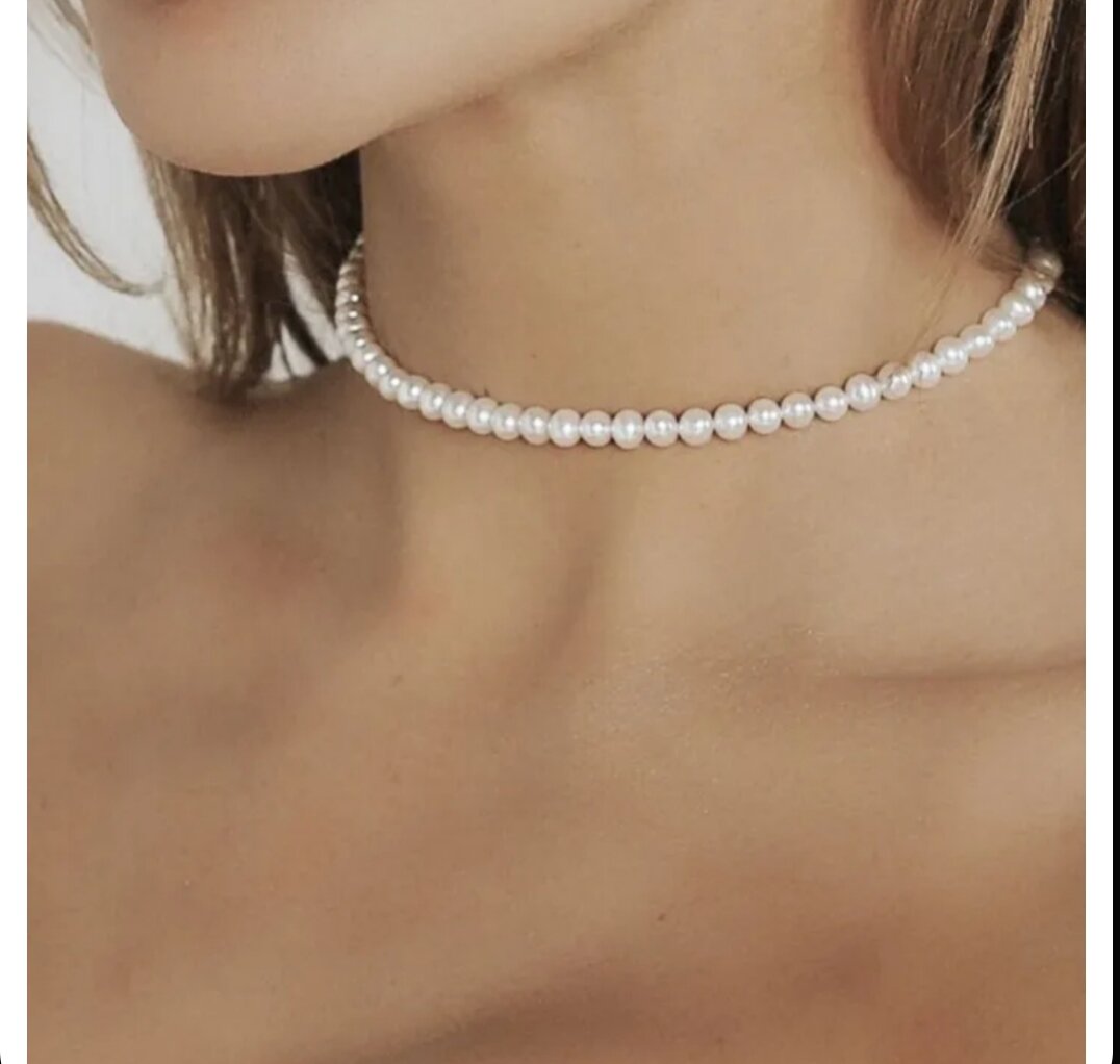 Славянский оберег, колье, жемчуг имитация