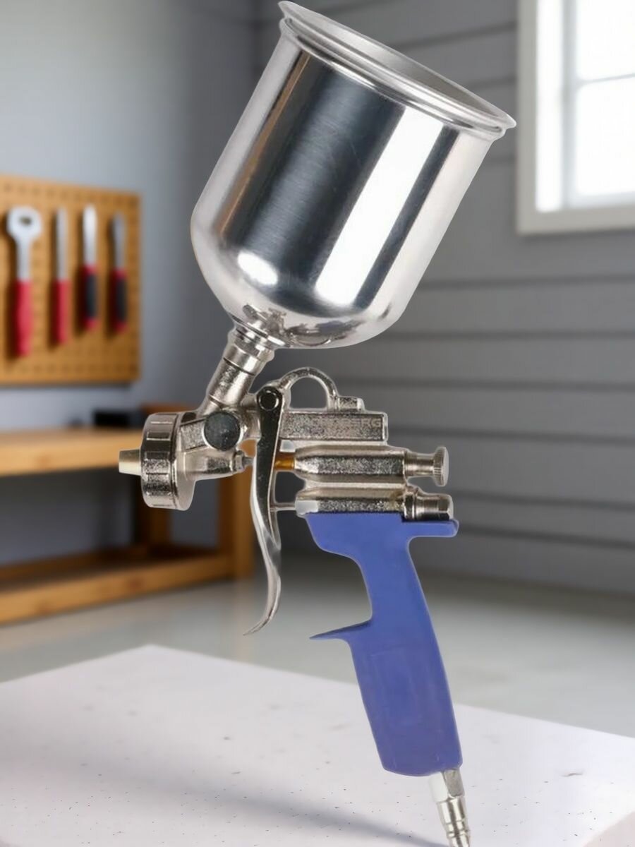 Краскопульт Nordberg NP7418, HVLP, 0,6л, белый, серебристый, зеленый