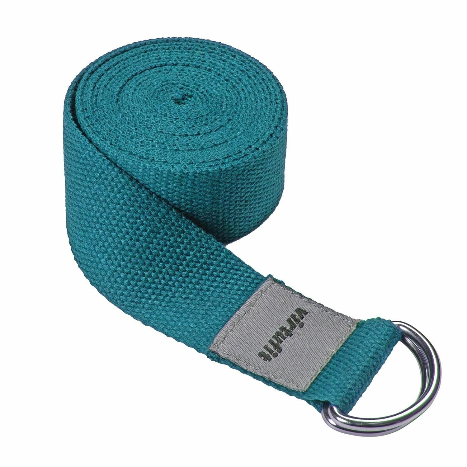 Премиум ремень для йоги - хлопок - 250 см, Decathlon, Цвет: Зелен
