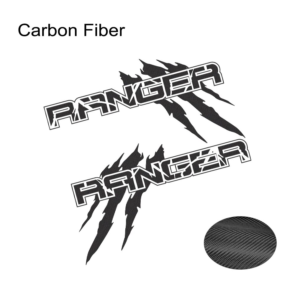 Боковая наклейка для кузова автомобиля Ford Ranger Raptor XLT XL letui T6 Carbon Fiber, 70x38.9cm