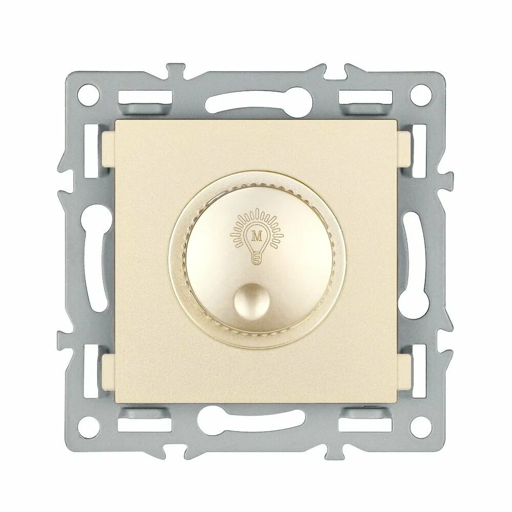 Поворотный диммер для регулировки света , золотой, без рамки