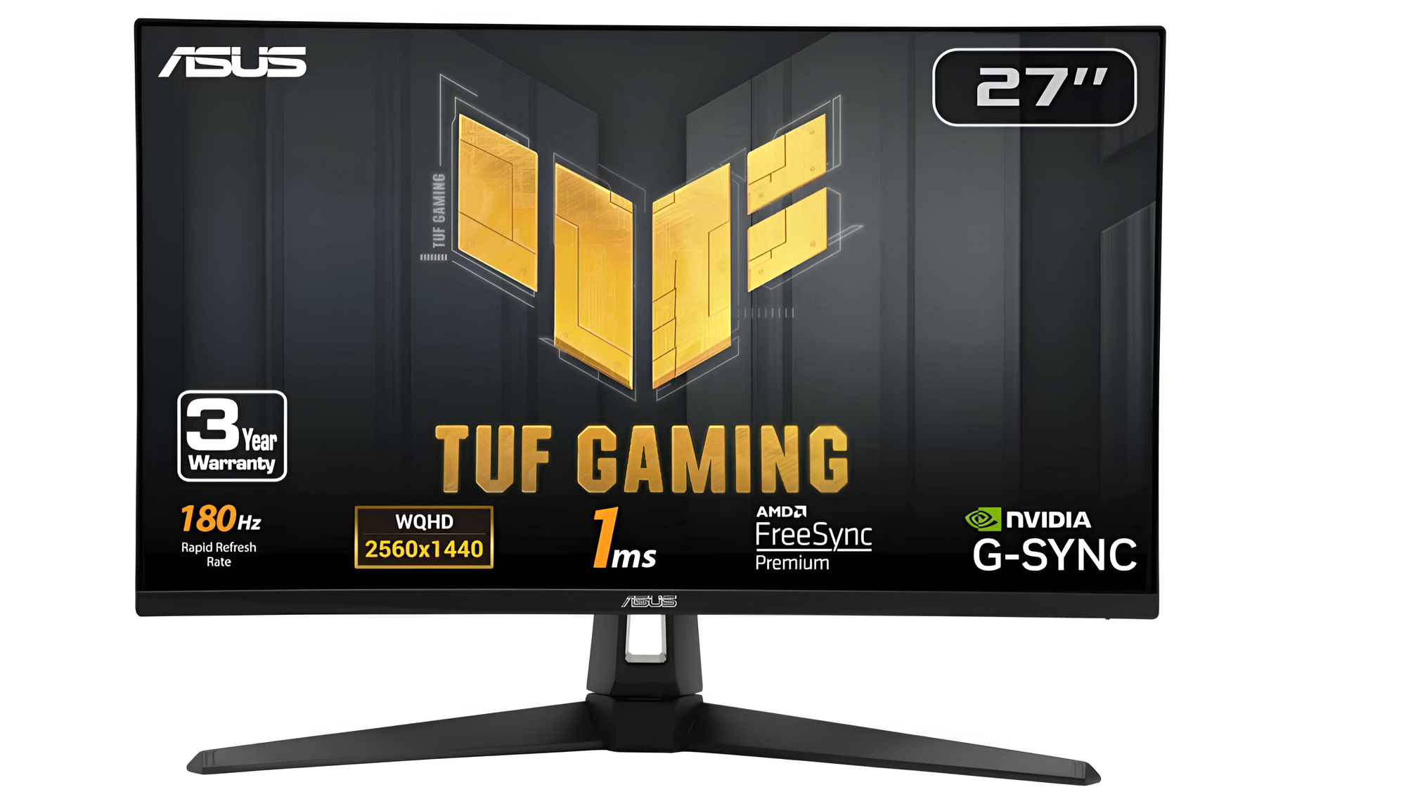 Игровой монитор ASUS TUF VG27AQ3A, 27", 2560x1440, 180Гц, IPS, чёрный матовый