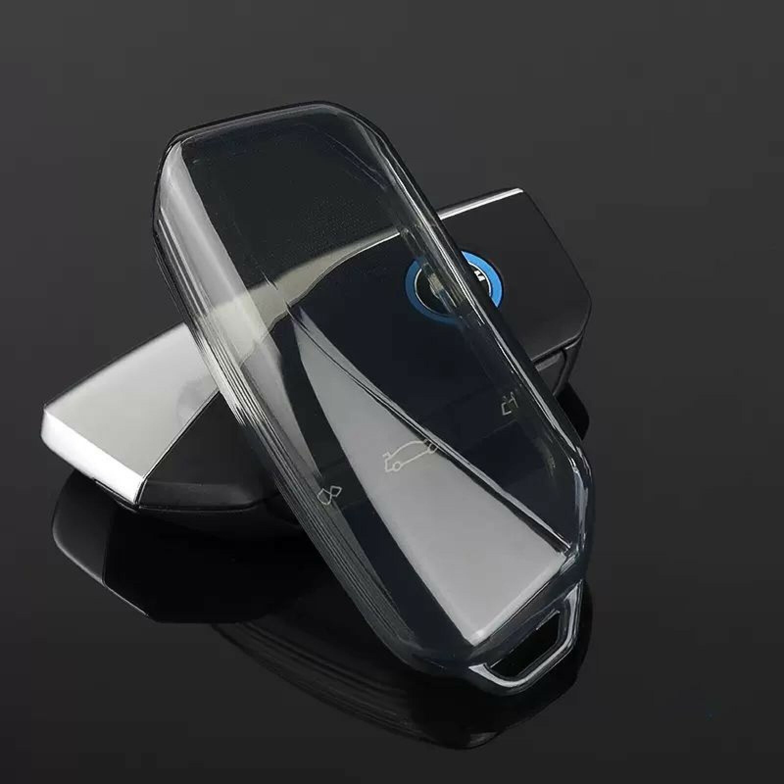 Чехол силиконовый MyPads для ключа BMW 735i, 740i, i7, iX, X7, XM, черный