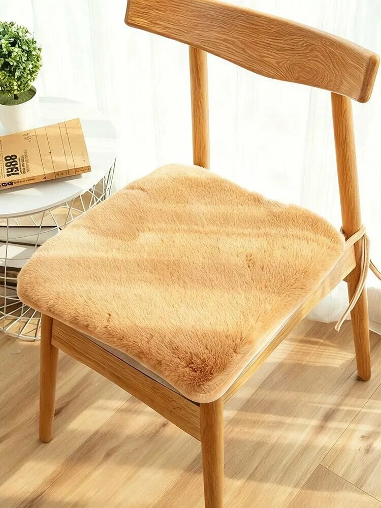 Подушка GERAYBU GSF027, искусственный мех, коричневая, 45х45 см