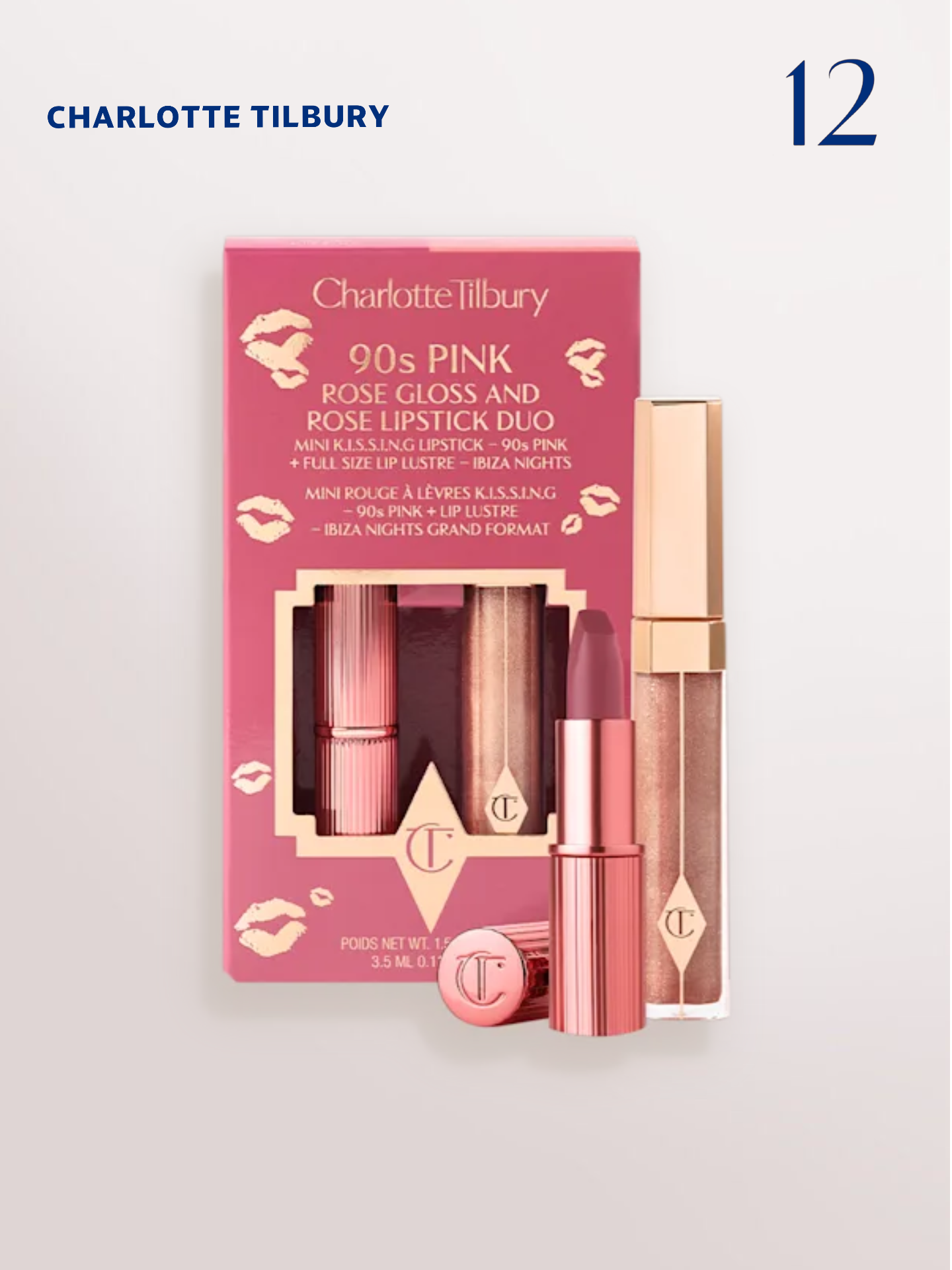 Charlotte Tilbury GLOSS & LIPSTICK DUO - набор для губ , помада + блеск 90’s Pink