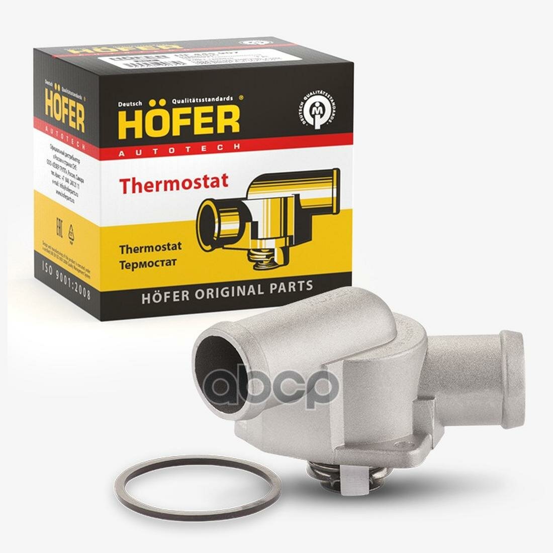 Термостат HOFER ВАЗ 21082, 2112 крышка с термоэлементом HOFER арт. HF445907