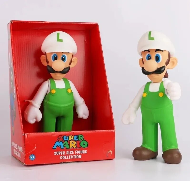 Эксклюзивная крупногабаритная фигурка Луиджи в белой шляпе, 23 см-изысканный подарок