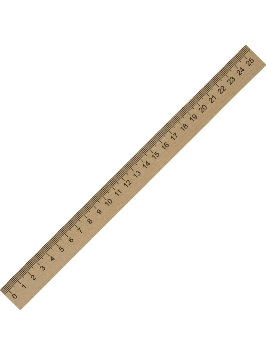Деревянная линейка 25 см для точных измерений