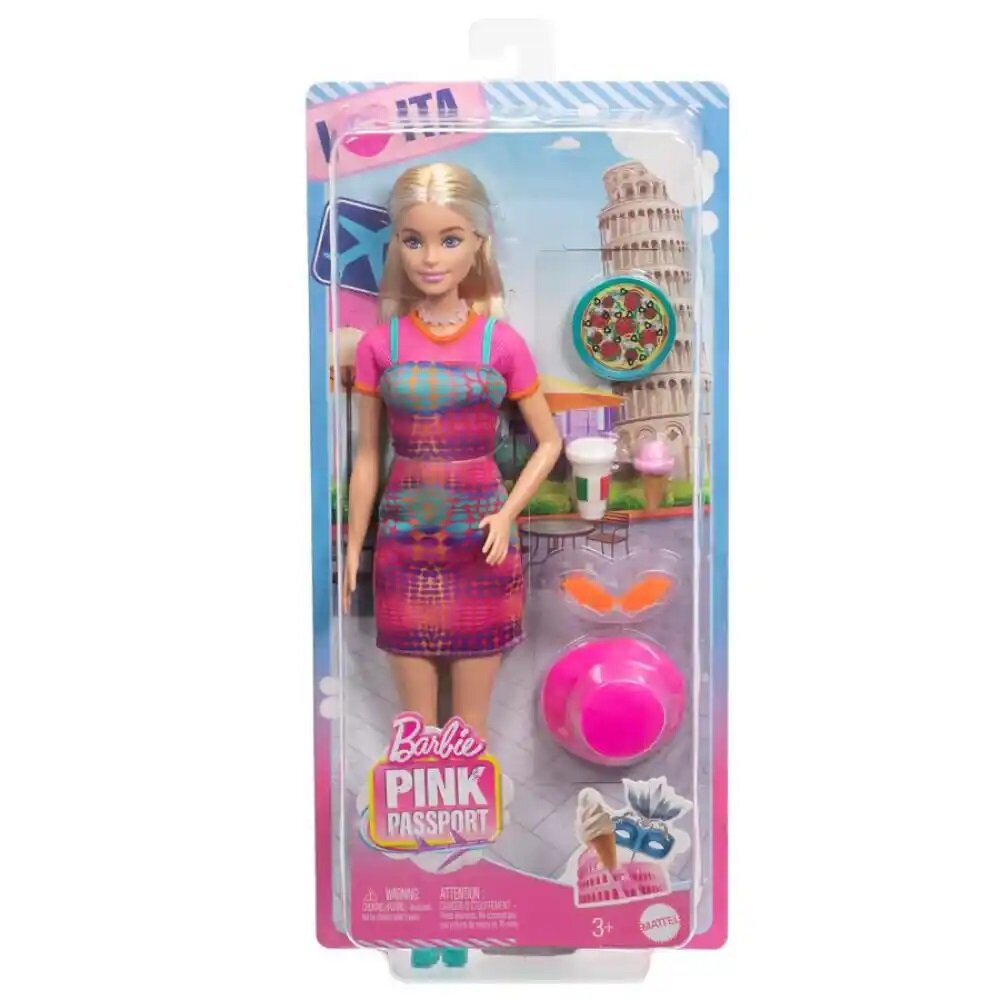 Кукла Barbie Pink Passport Italy Adventures HWH97, для девочек