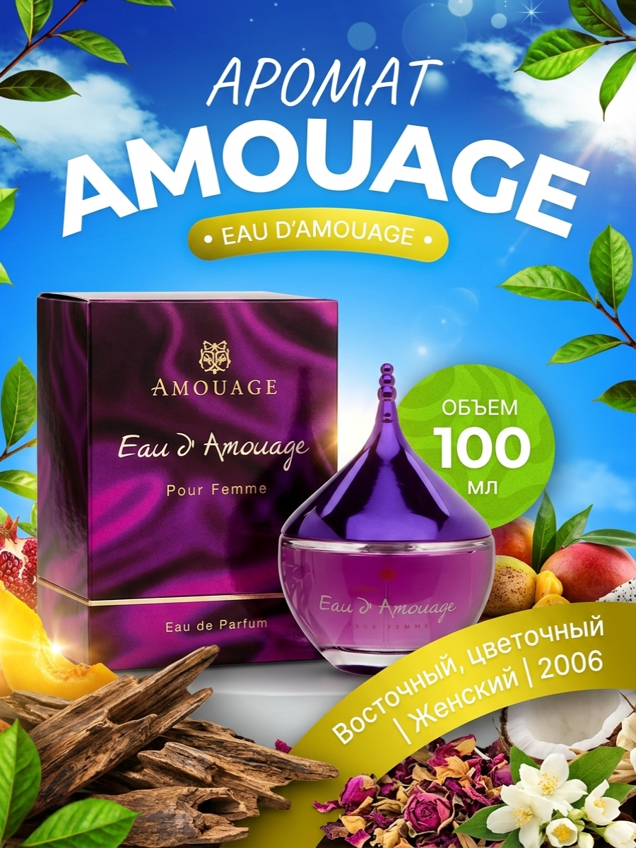 Amouage Eau d'Amouage парфюмерная вода женская 75 мл фруктово-цветочный аромат 2003