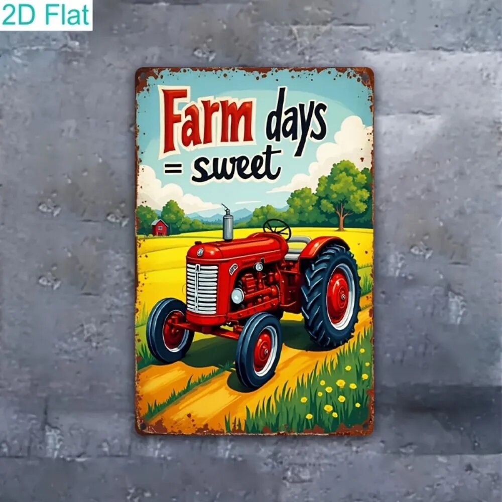 Металлический постер на стену, винтажный плакат с тракторами Farmall, для декора фермерского дома и гаража, 20x30cm