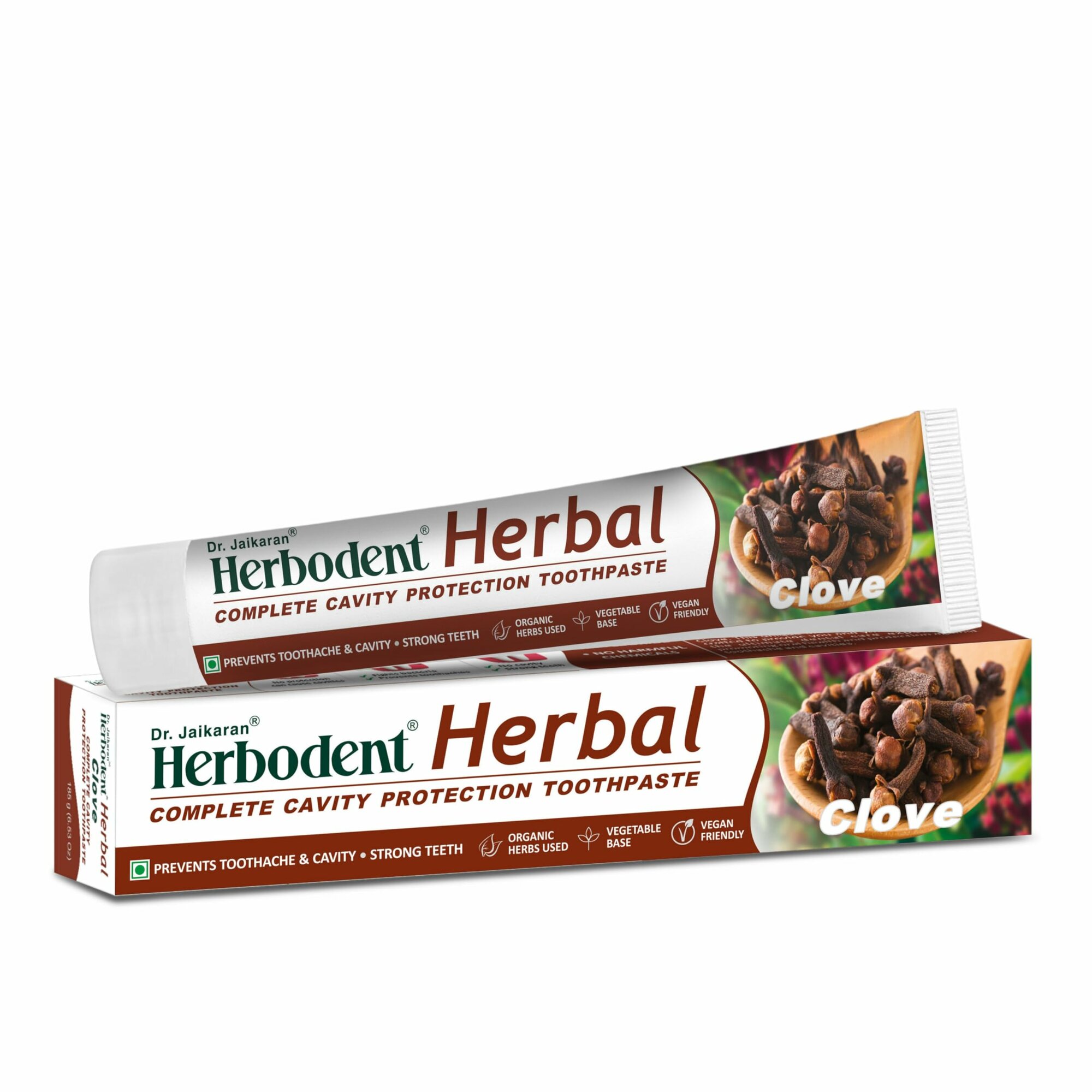 Herbodent Herbal CLOVE Toothpaste, Dr. Jaikaran (Хербодент гвоздика зубная паста от кариеса, Доктор Джейкаран), 100 г.