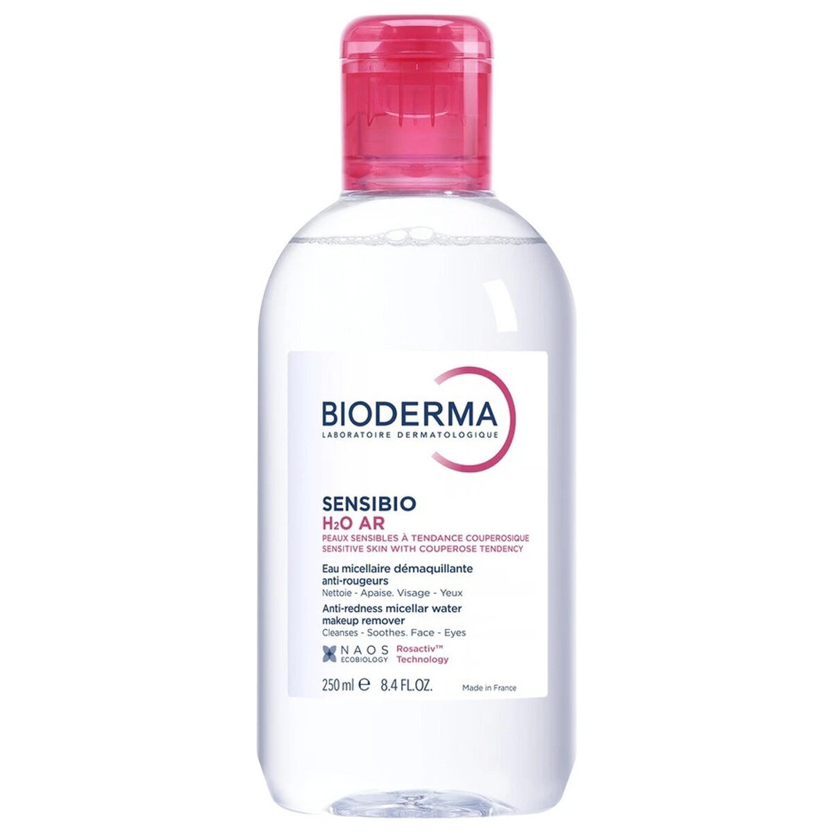 Мицеллярная Вода Bioderma "Sensibio H2O", для снятия макияжа и очищения, 250мл