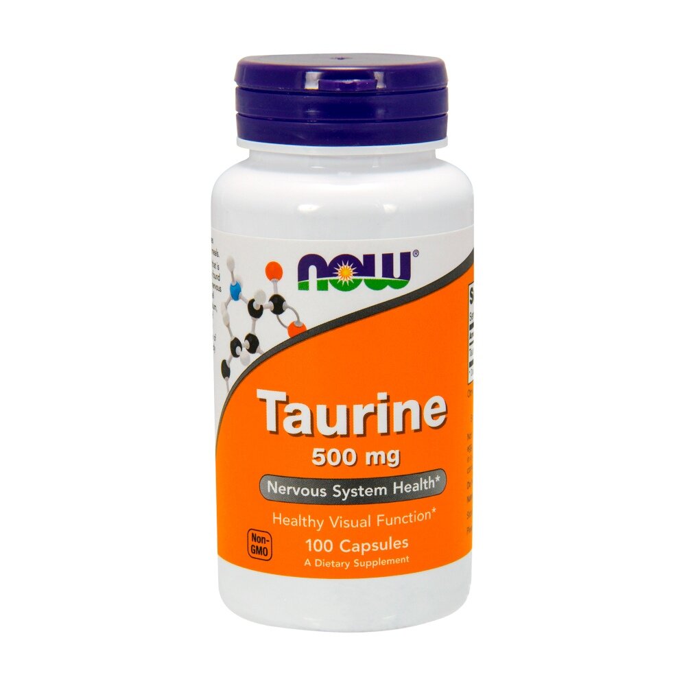 NOW Taurine, 500 мг / 100 капсул
