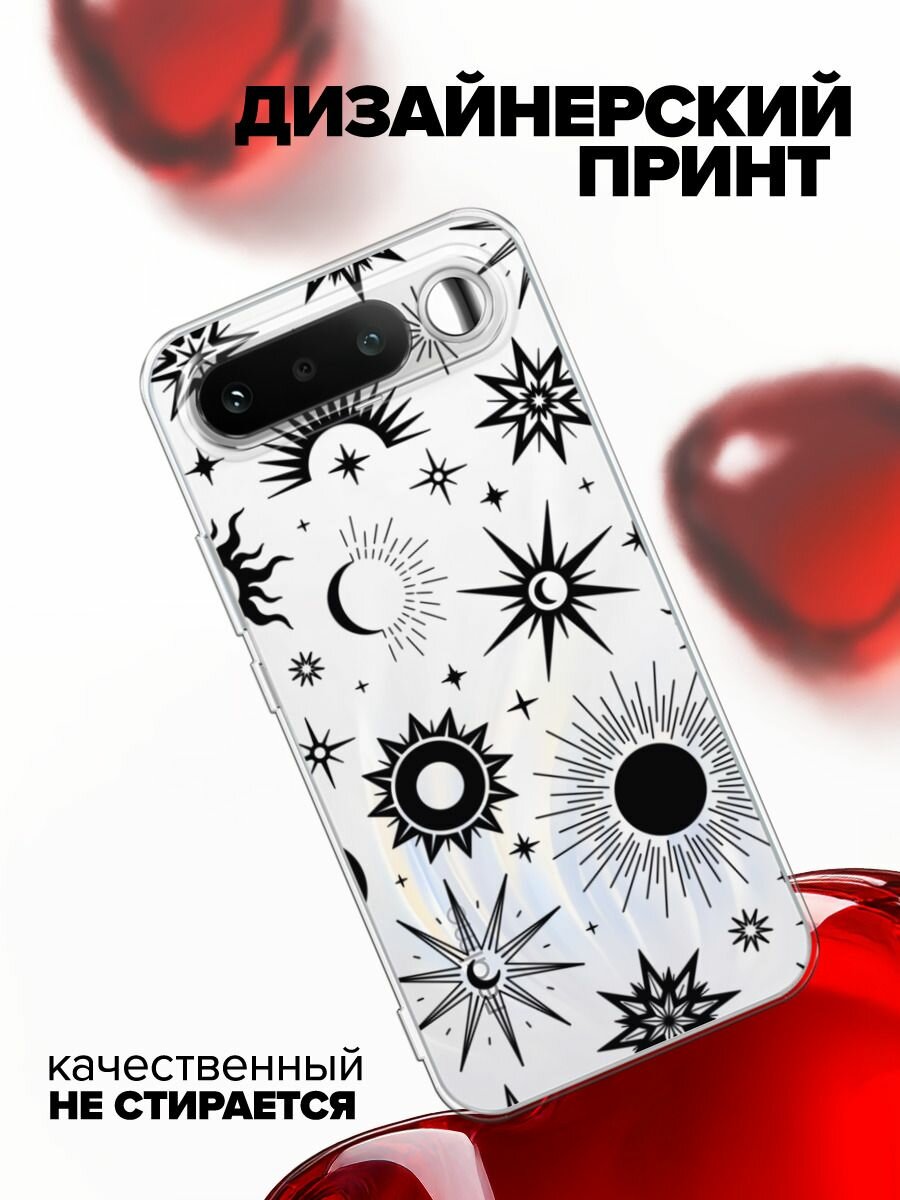 Силиконовый чехол на Realme 16 / Реалми 16 с принтом Небесные светила — фото 1