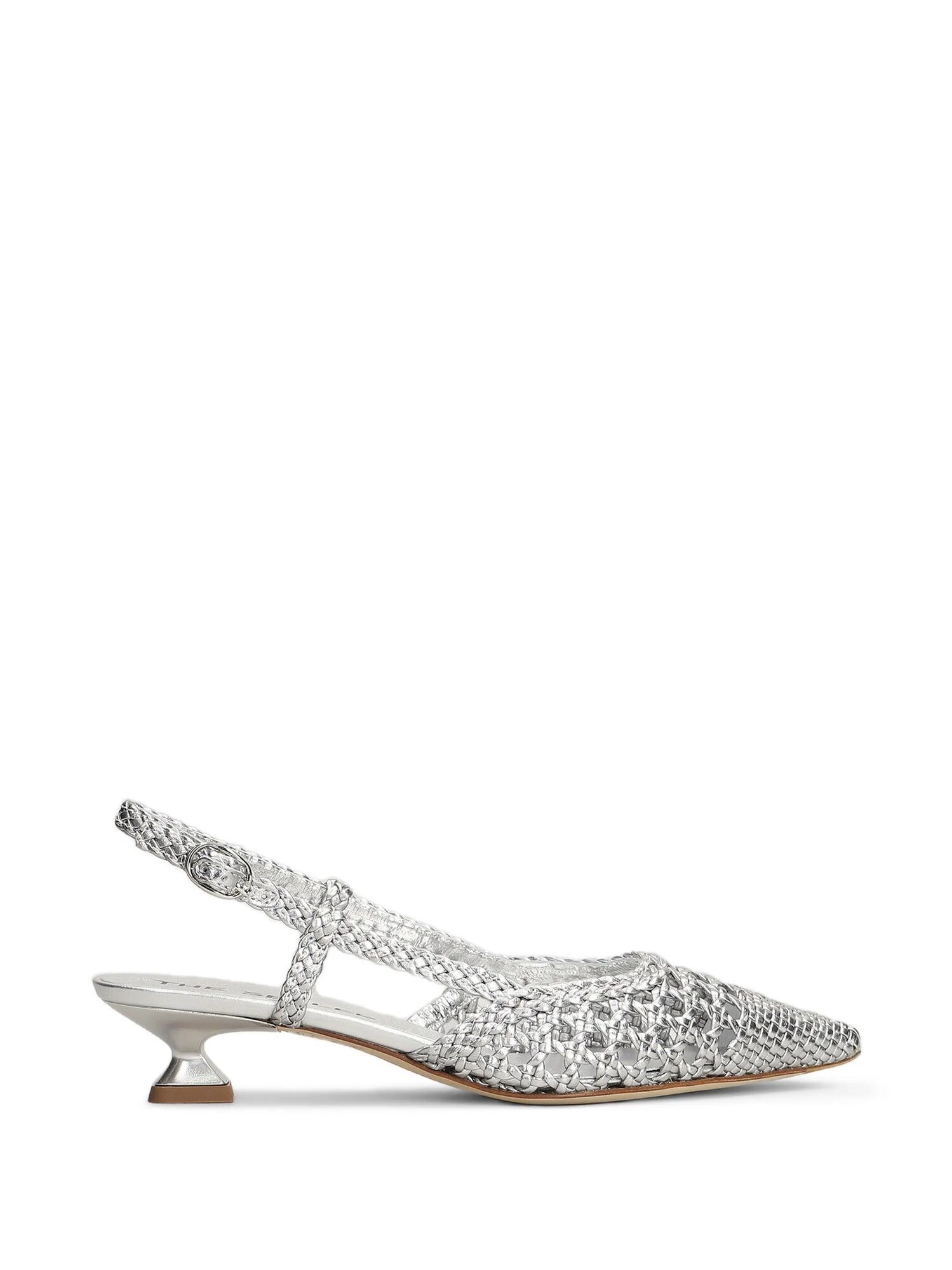 Туфли Woven-leather slingback pumps 