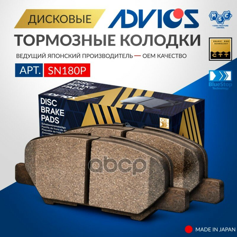 Дисковые тормозные колодки ADVICS ADVICS арт. SN180P