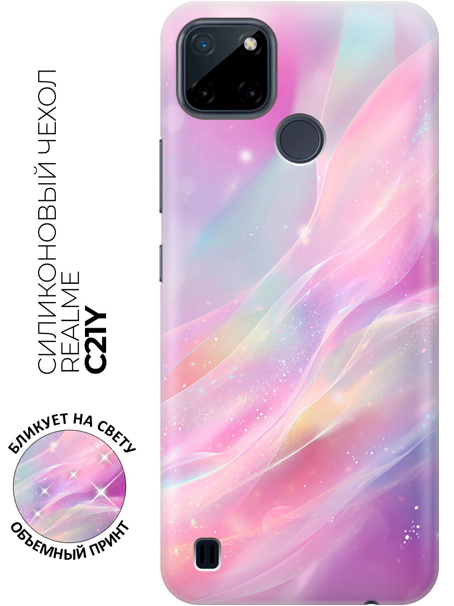 Силиконовый чехол на Realme C21Y с принтом "Звёздная волна"