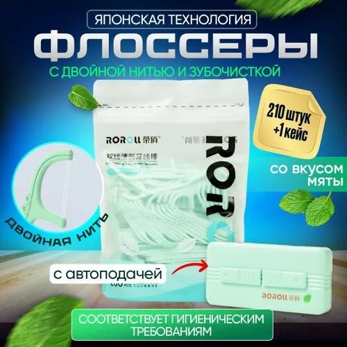 236шт. Зубная нить с зубочисткой. Флоссеры. Зубочистки с нитью.