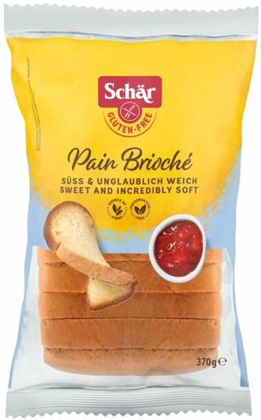 Сладкий безглютеновый хлеб Schar Pain Brioche 2 шт x 370г