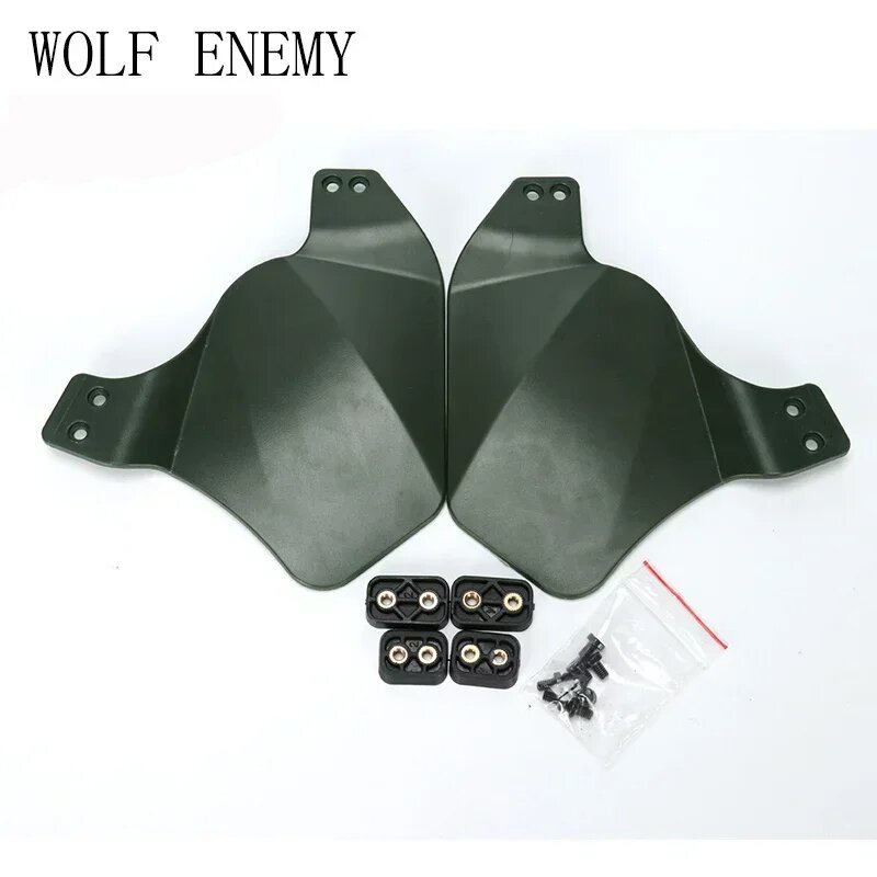 Тактический шлем WOLF ENEMY UP-ARMOR FAST RAIL 2 боковая крышка Зеленый, Army Green