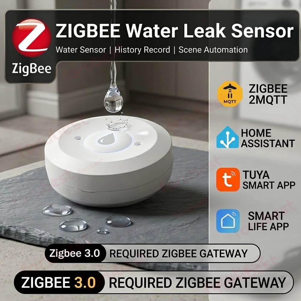 Датчик протечки воды Zigbee, 4PCS — фото 1