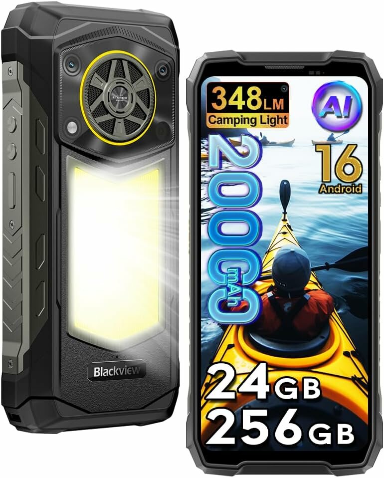 Blackview Rock 5 Телефон, 24(6+18) ГБ 256 ГБ, Android 16, 6,78" FHD, 20000 мАч