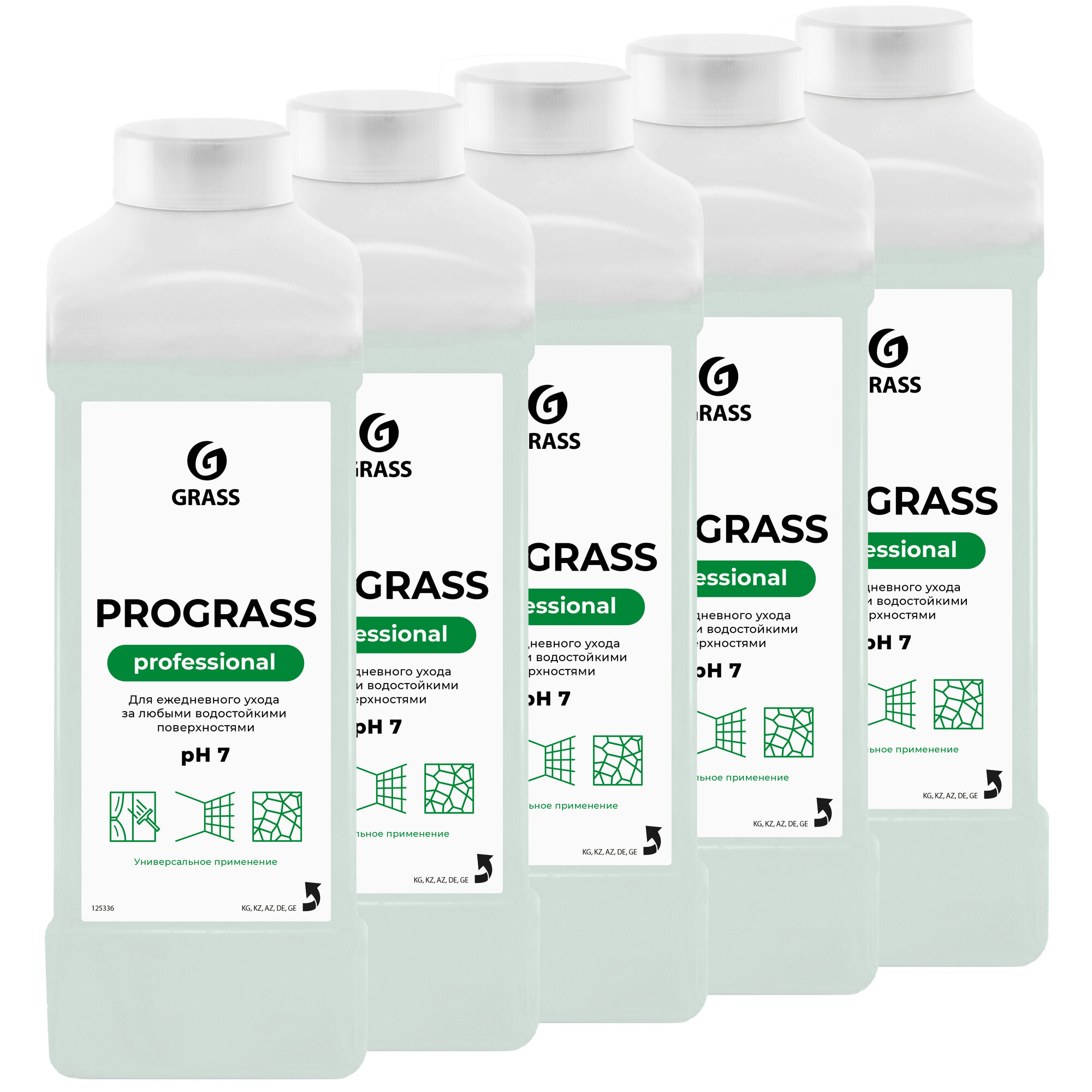 Средство для мытья полов и стен Prograss, концентрат, 1000 мл. х 5 шт.