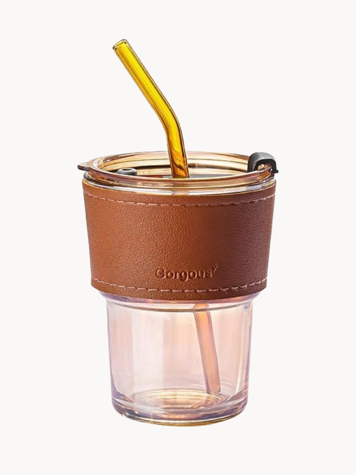 Стакан с трубочкой, для горячих и холодных напитков, чая, кофе, воды, лимонада, 400мл