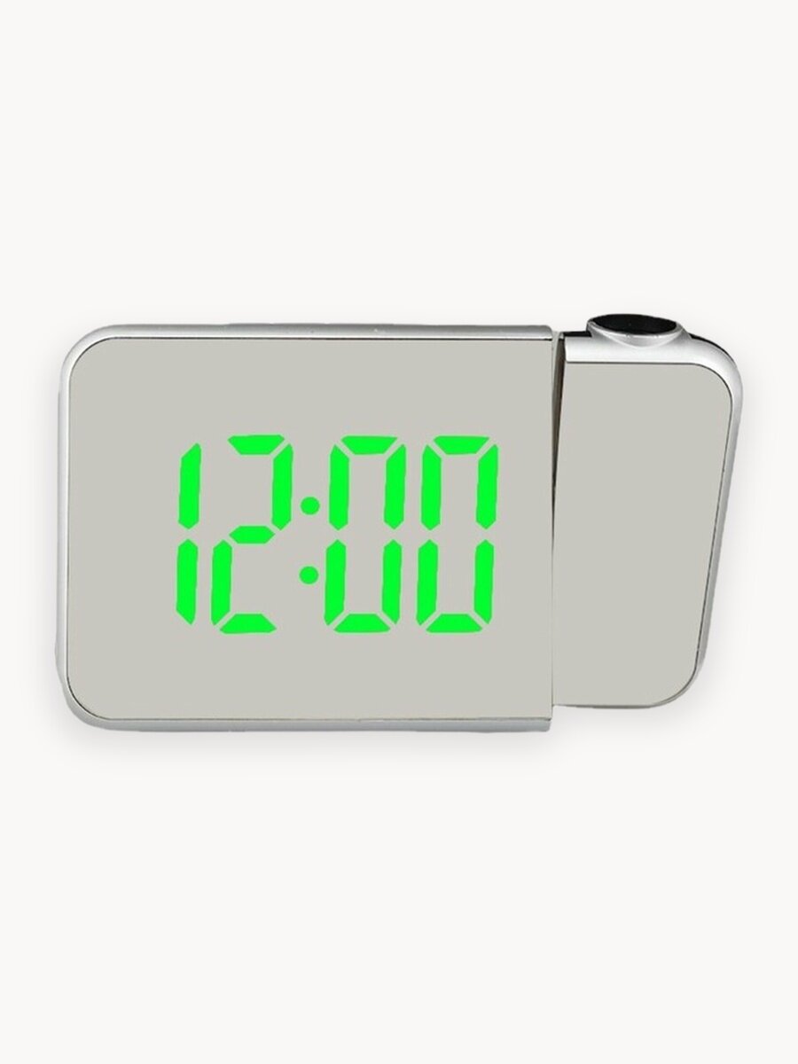Часы электронные настольные, будильник с проекцией, календарем, USB, зеленая индикация