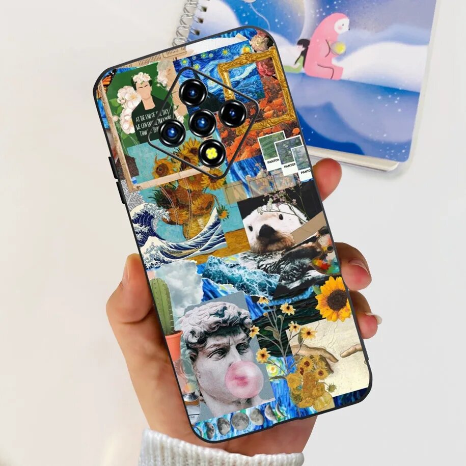 Чехол для Infinix Zero 8, чехол с космической росписью, мягкий черный силиконовый чехол для телефона Infinix Zero 8i Zero8 X687 X687B, чехол из ТПУ