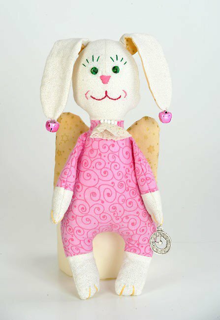 Перловка Набор для создания текстильной куклы Зайка ангел ПА-303