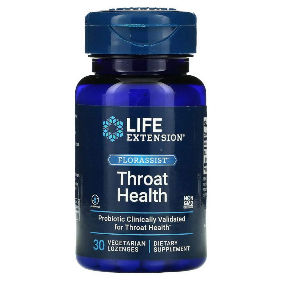Life Extension FLORASSIST Throat Health (Здоровье горла) 30 пастилок (Life Extension)