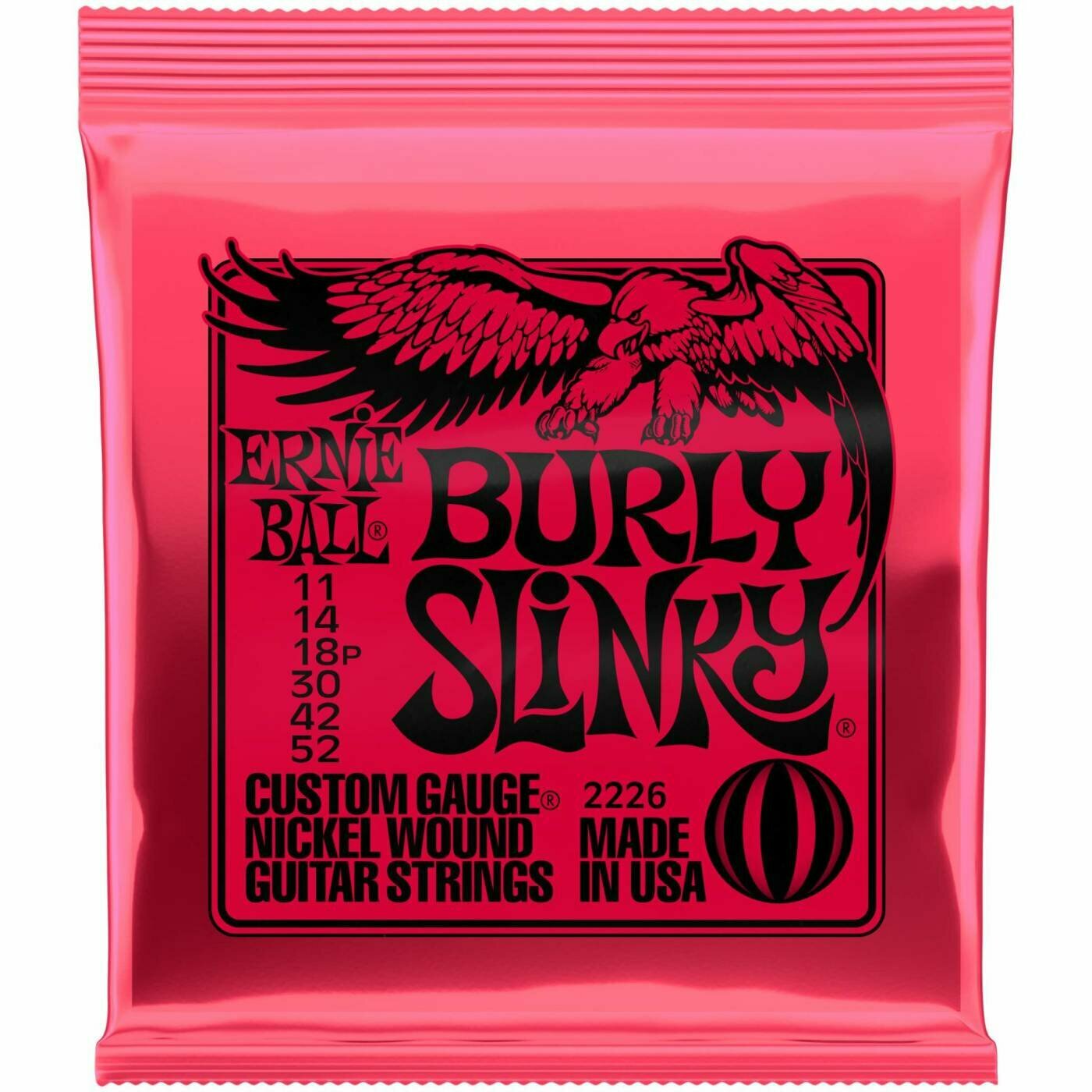 Ernie Ball 2226 Nickel Wound Slinky Burly 11-52 - Струны для электрогитары