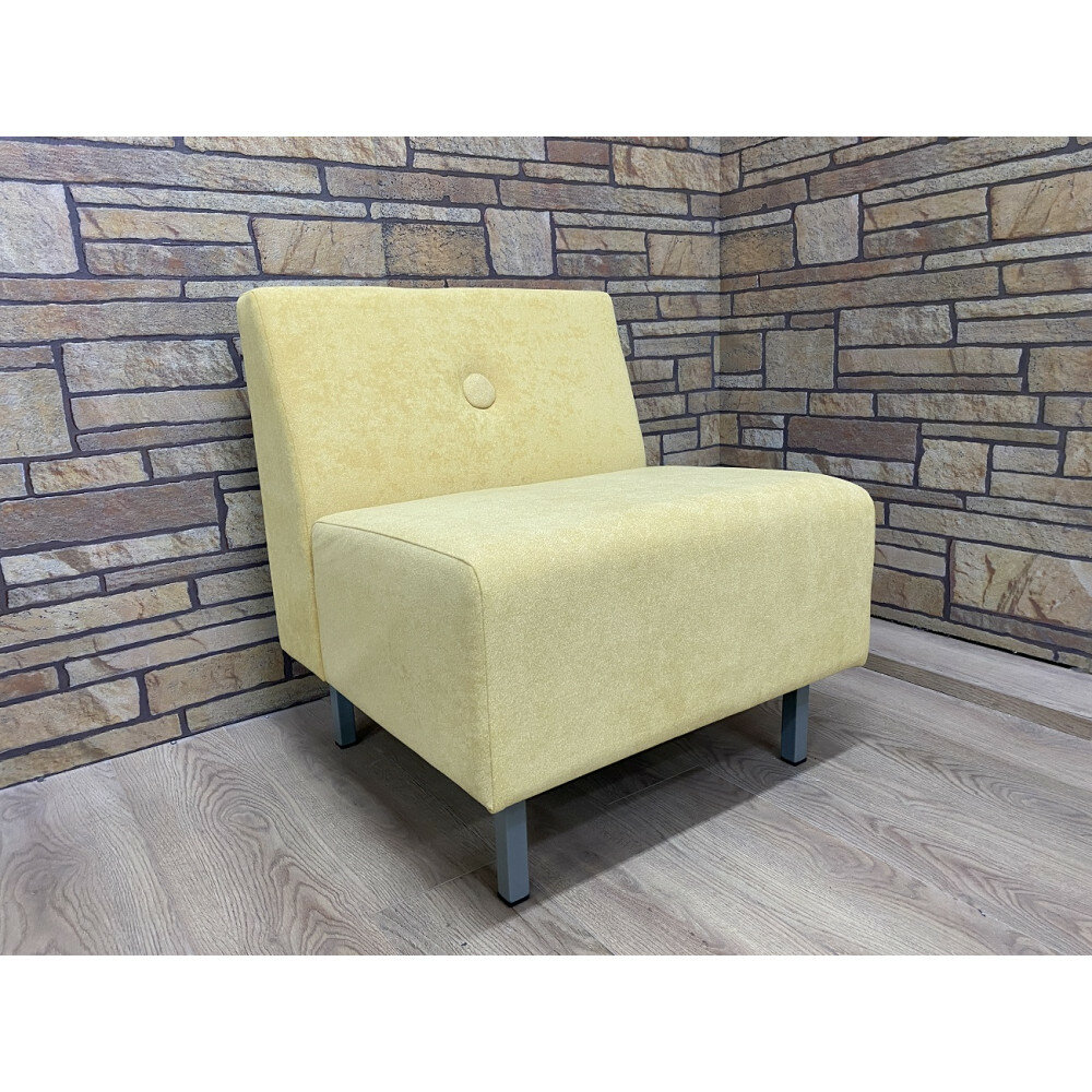 Кресло GRUPPO 396 Скайнет без подлокотников модуль А Размер 700 х 700 х 780, текстиль цвет горчичный