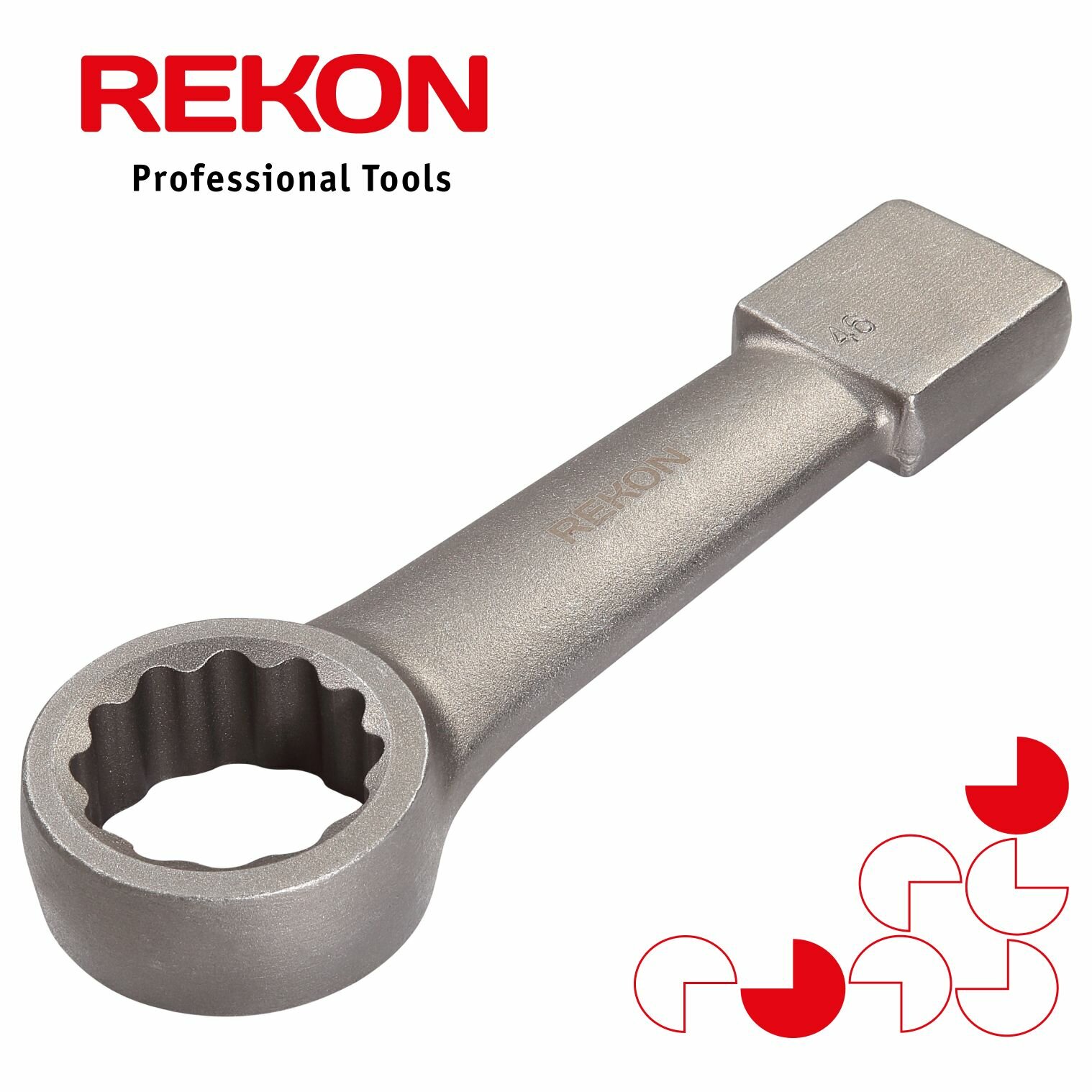 REKON Усиленный накидной ударный ключ 46 мм, 12-гранный, US Standart