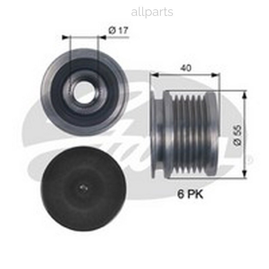GATES OAP7114 Механизм свободного хода генератора