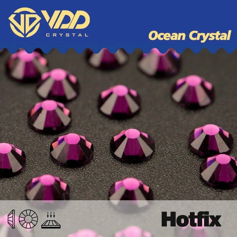 Стразы VDD Ocean Crystal, фиолетовый, 033 Amethyst, SS16 (1440шт)